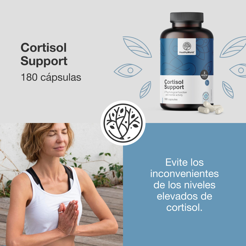 Cortisol Support, 180 cápsulas - Healthy-World.es