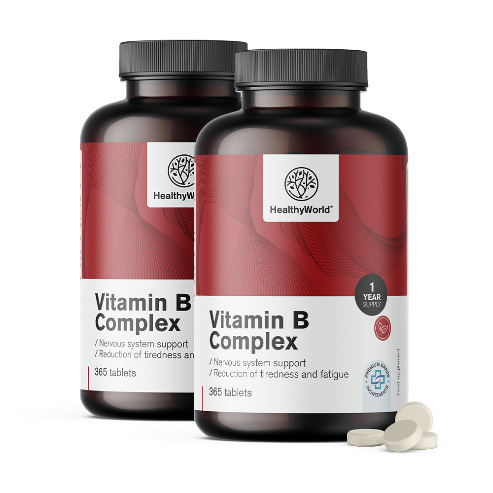 Complejo de vitamina B, 365 comprimidos - Healthy-World.es